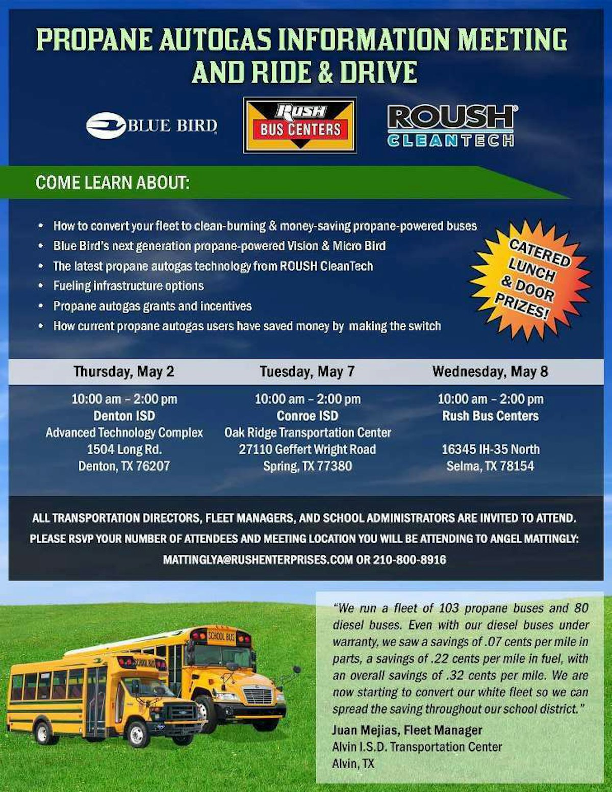 ROUSH, Blue Bird, Rush team up for propane ride and drive | Hard ...